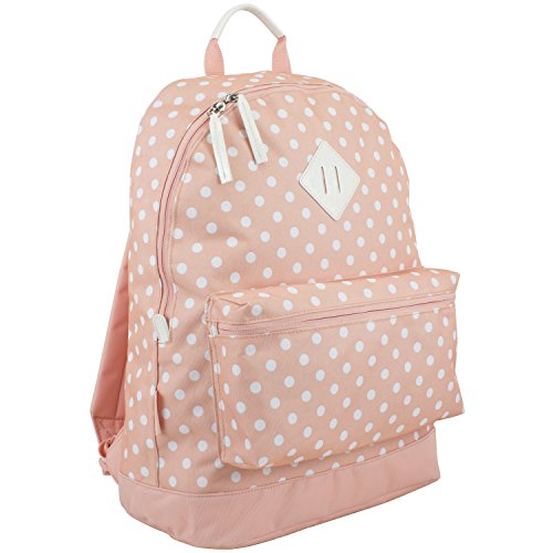 Eastsport Lightweight Stylish Daypack - Blush/White Dots Print