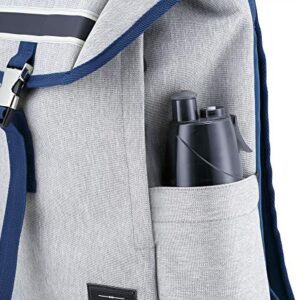 BROMO BARCELONA - Travel Backpack Laptop Case 15 inch - Water Resistant - multi-pocket - Grey