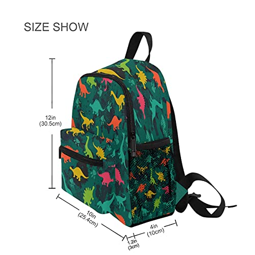 Cute Toddler Backpack Mini Travel Bag Colorful Dinosaurs Schoolbag for Baby Girl Boy Age 3-7