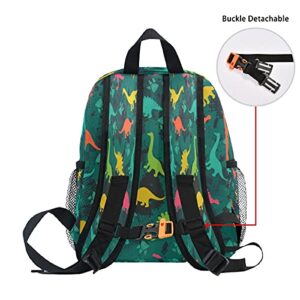 Cute Toddler Backpack Mini Travel Bag Colorful Dinosaurs Schoolbag for Baby Girl Boy Age 3-7