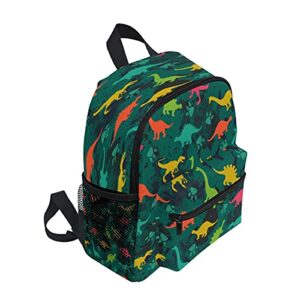 Cute Toddler Backpack Mini Travel Bag Colorful Dinosaurs Schoolbag for Baby Girl Boy Age 3-7