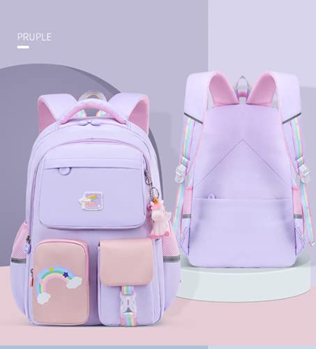 HIPOTUO Unicorn Backpack Cute Laptop Backpacks Casual Durable Lightweight Travel Bags Medium