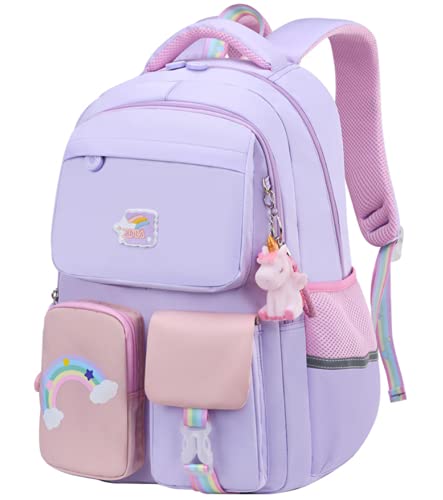 HIPOTUO Unicorn Backpack Cute Laptop Backpacks Casual Durable Lightweight Travel Bags Medium