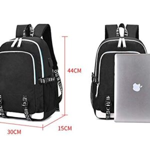 TIMMOR MAGIC Anime Ouran High School Host Club Backpack with USB Charging Port, Schoolbags Bookbags.(Black3)