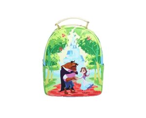 boxlunch loungefly disney beauty and the beast scenic stroll mini backpack exclusive