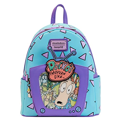 Loungefly Nickelodeon Rockos Modern Life Lenitcular TV Backpack