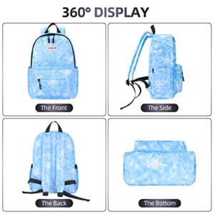 Lvsocrk Kids Backpack for Boys Girls Elementary School Bags for Toddler Kindergarten Primary Bookbag Casual Daypack Bag Travel Backpack for Children 14 Inch Backpack for Laptop (Blue)