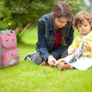 Travel Backpack for Kids Toddler Backpack School Unicorn Backpack for Girls Backpack Elementary School Bag Kids Backpacks for Girls Hiking Pink Backpack Cute Bookbag for Girls