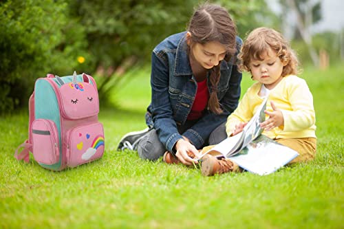 Travel Backpack for Kids Toddler Backpack School Unicorn Backpack for Girls Backpack Elementary School Bag Kids Backpacks for Girls Hiking Pink Backpack Cute Bookbag for Girls