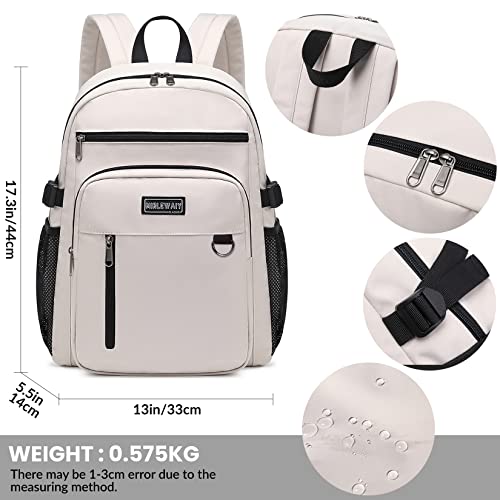 MIRLEWAIY The Young People's Choice Casual Daypack College Backpack Lightweight School Bookbag Black Backpack Work Bag For Teenagers Men Women, Black