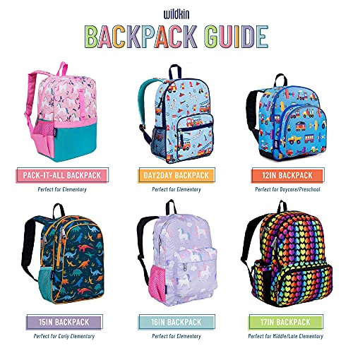 Wildkin Pack-it-All Kids Backpack for Boys & Girls, Ideal Size for School & Travel Backpack for Kids, Features Front Strap, Interior Sleeve, Back Support & Side Pocket (Horses)