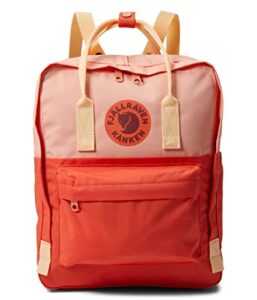 fjallraven women’s kanken art backpack, poppy fields/cotton sky, red, pink, one size