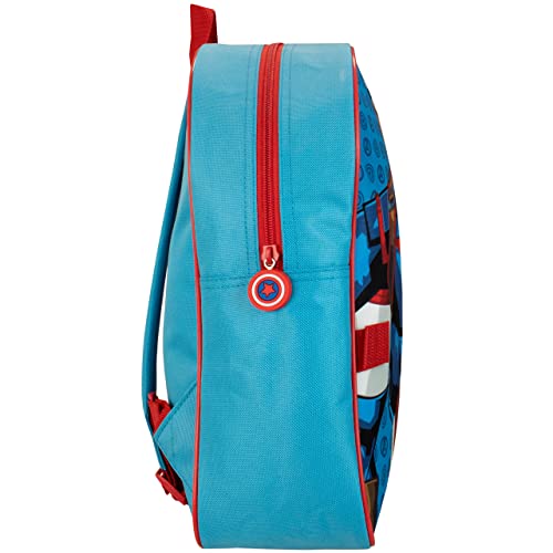 Marvel Kids Backpack and Lunchbag Set Avengers Captain America Blue