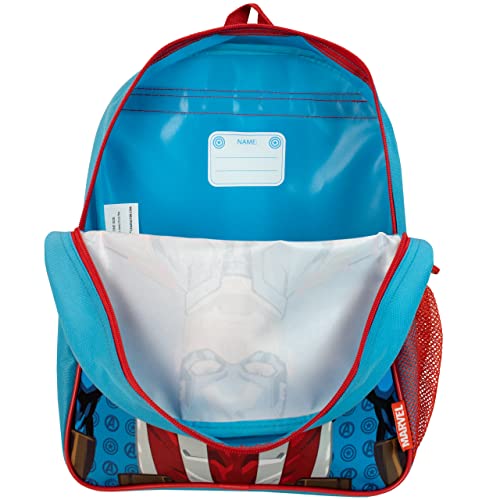 Marvel Kids Backpack and Lunchbag Set Avengers Captain America Blue