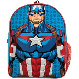 Marvel Kids Backpack and Lunchbag Set Avengers Captain America Blue