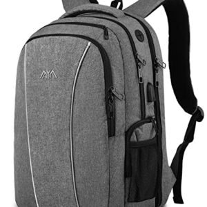 YAMTION Backpack for School College Work Business Office,Slim Bookbag Computer Tech Backpack with USB for Men Women Teen Boys Girls,Travel TSA Approved