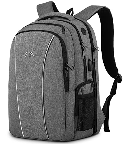 YAMTION Backpack for School College Work Business Office,Slim Bookbag Computer Tech Backpack with USB for Men Women Teen Boys Girls,Travel TSA Approved