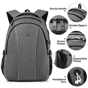 YAMTION Backpack for School College Work Business Office,Slim Bookbag Computer Tech Backpack with USB for Men Women Teen Boys Girls,Travel TSA Approved