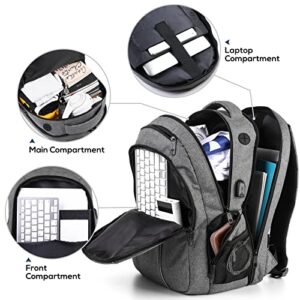 YAMTION Backpack for School College Work Business Office,Slim Bookbag Computer Tech Backpack with USB for Men Women Teen Boys Girls,Travel TSA Approved