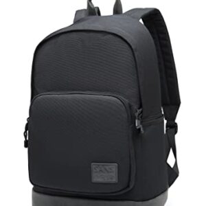 SansPeur BASEL Backpack, Casual Back Pack with Laptop Sleeve, designed for Work, Travel, School & College, Black