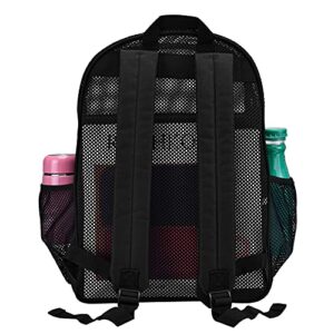 Heavy Mesh Backpack Beach Backpack ,Perspective College Backpack, with Padded Shoulder Strap, Suitable for swimming, diving, outdoor sports，Carry Portable Oxygen Tank