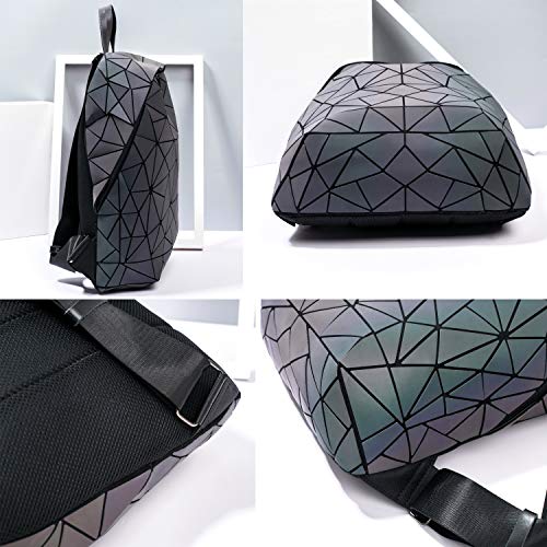 Geometric Backpack Holographic Luminous Backpacks Reflective Bag Luminesk Irredescent Rucksack Luminous NO.2