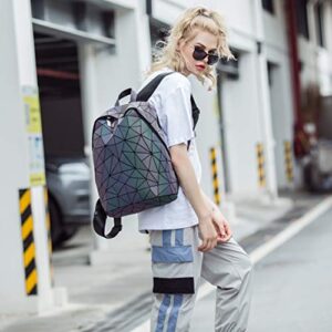 Geometric Backpack Holographic Luminous Backpacks Reflective Bag Luminesk Irredescent Rucksack Luminous NO.2