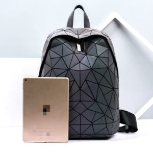 Geometric Backpack Holographic Luminous Backpacks Reflective Bag Luminesk Irredescent Rucksack Luminous NO.2