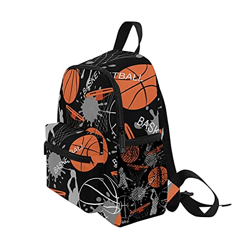 TropicalLife Kids Backpack Basketball Player Art Painting Toddlers Schoolbag with Chest Strap & Bottle Holder Rucksack for Preschool Nursery Girls Boys, Lightweight