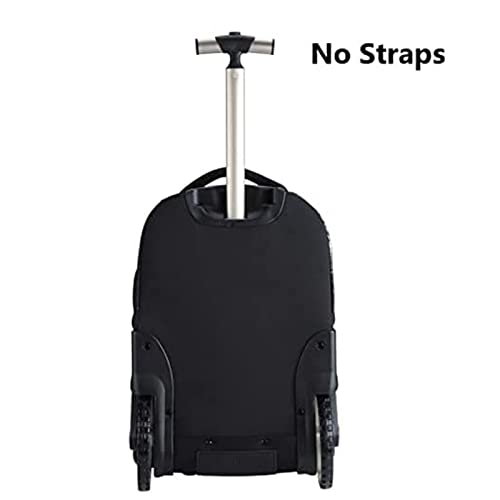 UNIKER Rolling Laptop Bag for 14 Inch Laptop,19 Inch Roller Bookbag for Teens,Roller Travel Bag,Suitcase on Wheels,Wheeled Bookbag,Trolley School Bag,Schoolbag with Wheels Black Cat Butterfly…