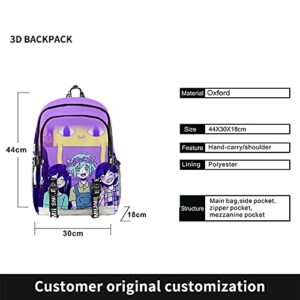 BINGTIESHA Fashion Omori Backpack Anime High Capacity Bags Multifunctional backpack Funny Oxford bag (KA07294)