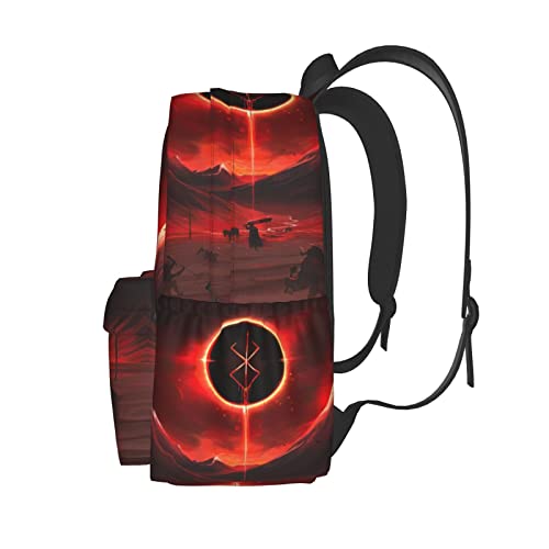 Anime Berserk Backpack 3d Anime Bookbag Large Capacity Laptop Backpacks Lightweight School Bag For College Students Travel Girls Boys