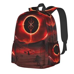 Anime Berserk Backpack 3d Anime Bookbag Large Capacity Laptop Backpacks Lightweight School Bag For College Students Travel Girls Boys