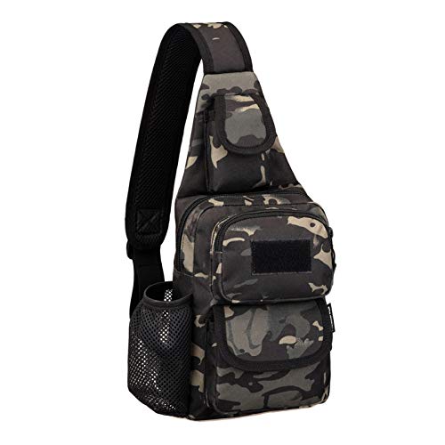 CamGo Tactical Chest Sling Bag One Strap Crossbody Daypack Mini Shoulder Backpack for Sport Daily Use