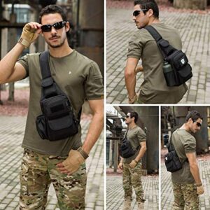 CamGo Tactical Chest Sling Bag One Strap Crossbody Daypack Mini Shoulder Backpack for Sport Daily Use