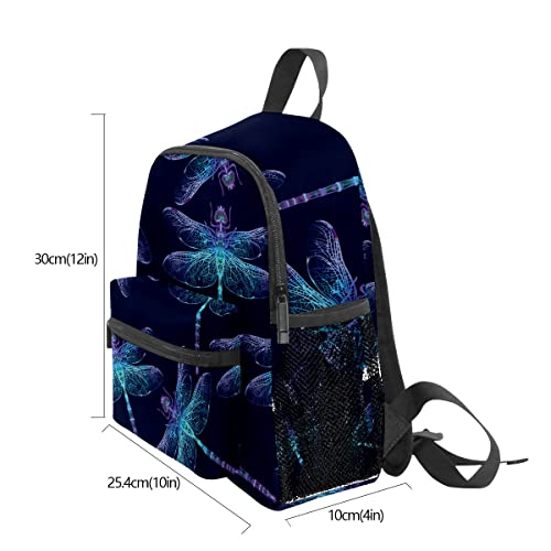 ZGONOHYE Girls Cute Mini Backpack Blue Dragonfly Small Backpack School Bag Lightweight Preschool Backpacks Fashion Backpack Purse for Women Travel Bag Daypack for Girls Boys