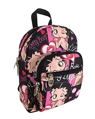 LuxeBag Betty Boop Canvas Mini Backpack (Multi)