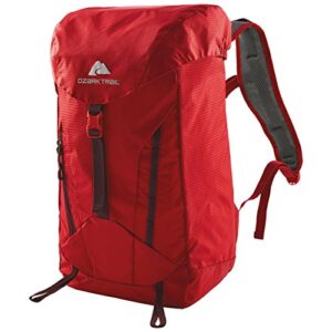 ozark trail 28l atka ultra lightweight hydration-compatible backpack-red