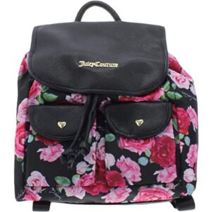 Juicy Couture Womens Love Club Logo Durable Backpack Black Large