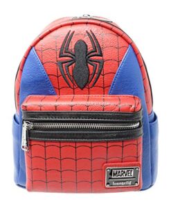 loungefly marvel spiderman spider man suit mini faux leather backpack