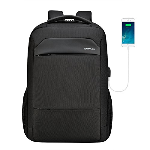 kopack Laptop Backpack,17 IN Waterproof Zipper Laptop Backpack for Men ,Business Computer Backpack With USB Port , Travel Backpack/College Backpack Black