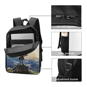 Game Backpack Adjustable Shoulder Strap Bookbag, 3D Print 17in Cartoon Travel Laptop Backpack Casual Daypack COLOR1