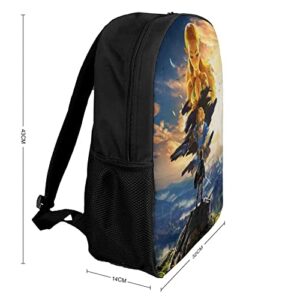 Game Backpack Adjustable Shoulder Strap Bookbag, 3D Print 17in Cartoon Travel Laptop Backpack Casual Daypack COLOR1