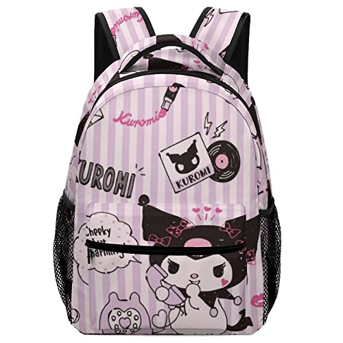 Zqiyhre Kawaii Ku-romi Backpack DIY Anime Small Laptop Backpack Travel Backpack for Teen