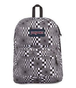 jansport superbreak distorted checkerboard one size