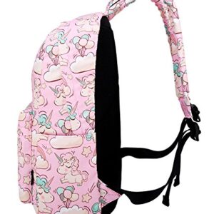 abshoo Cute Lightweight Kids School Bookbags Unicorn Girls Backpacks With Lunch Bag (Unicorn Pink Set G3)