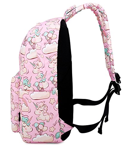 abshoo Cute Lightweight Kids School Bookbags Unicorn Girls Backpacks With Lunch Bag (Unicorn Pink Set G3)