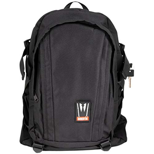 DIME BAGS Omerta Transporter Backpack | Carbon Filter Lined Bag with Heavy-Duty Lock (Black)