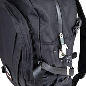 DIME BAGS Omerta Transporter Backpack | Carbon Filter Lined Bag with Heavy-Duty Lock (Black)