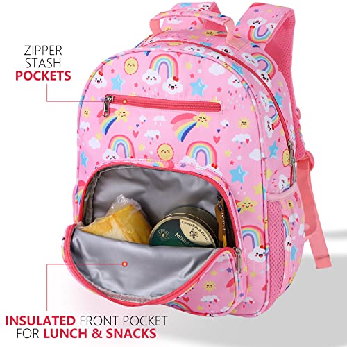 Ouryec Backpack for Girls Kids,Toddler Preschool Bookbag School Backpack for Kindergarten Elementary,Ideal Girls Classic School Backpack(15" tall)